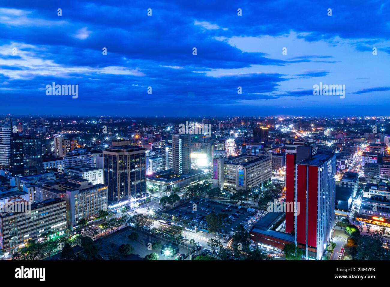 Nairobi City County Night Life Skyline Cityscapes Skyscrapers Landmark ...