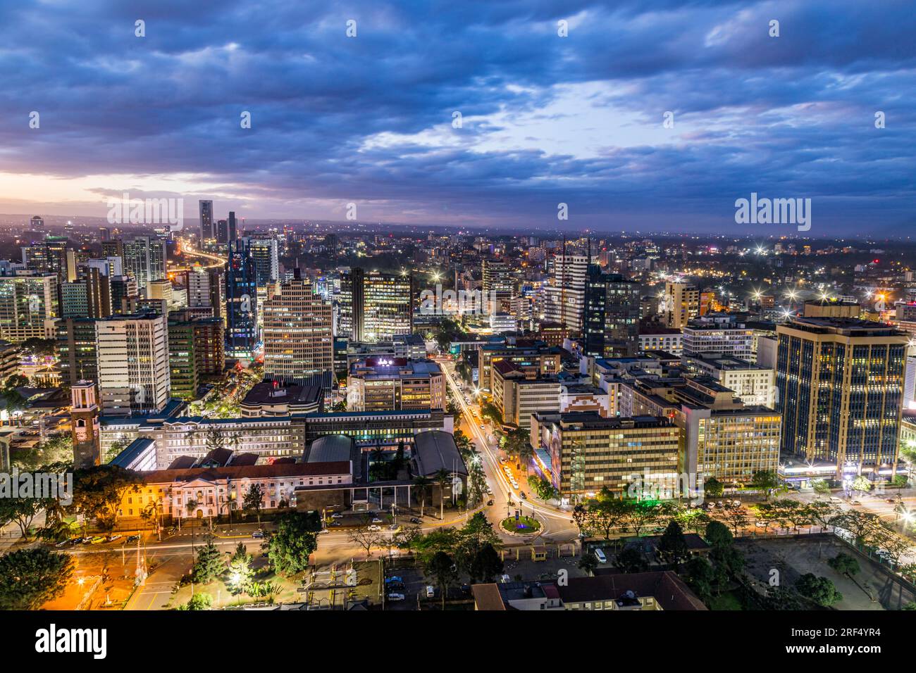 Nairobi City County Night Life Skyline Cityscapes Skyscrapers Landmark ...