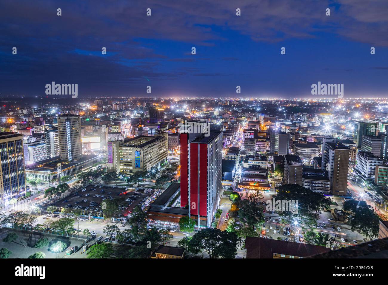 Nairobi City County Night Life Skyline Cityscapes Skyscrapers Landmark ...