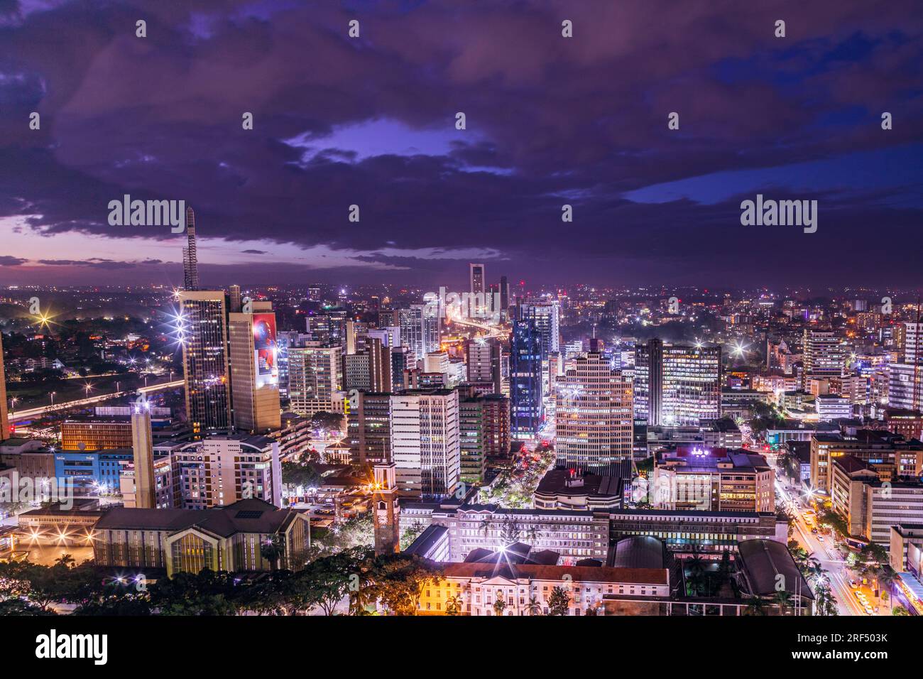 Nairobi City County Night Life Skyline Cityscapes Skyscrapers Landmark ...