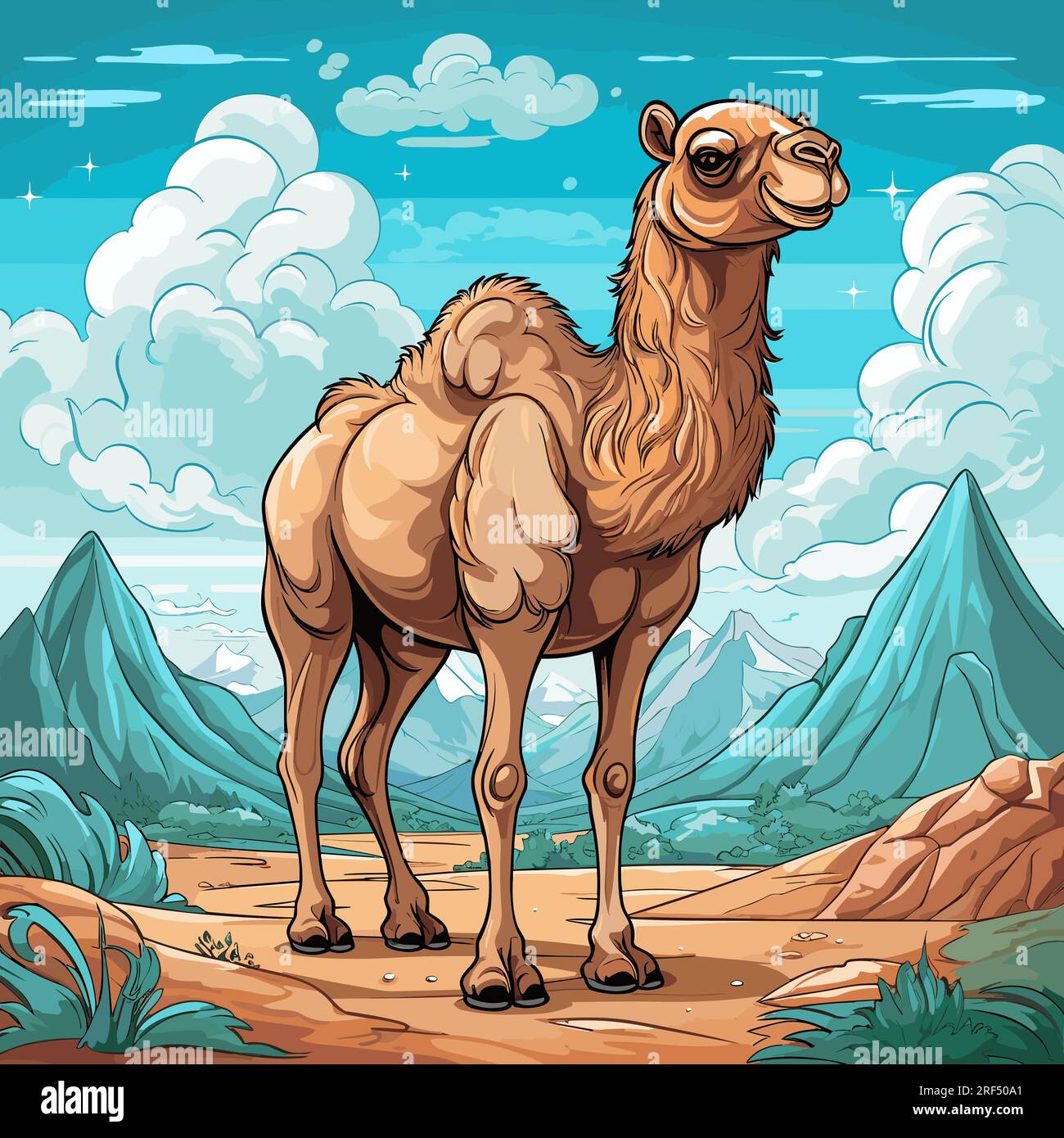 Dromedary cub Stock Vector Images - Alamy