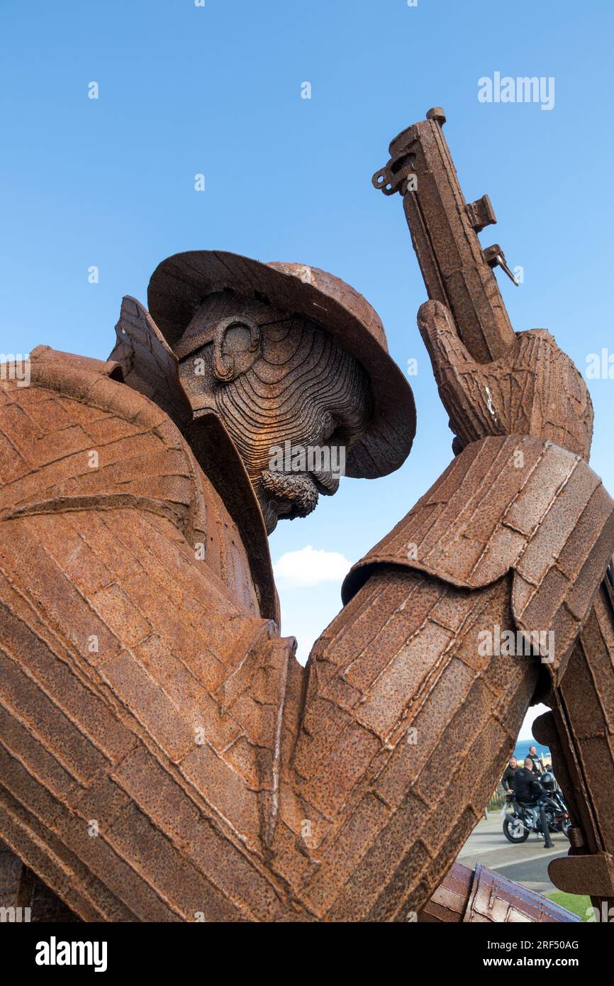 The Tommy Statue created by Artist Ray Lonsdale of a WW1 soldier at the ...