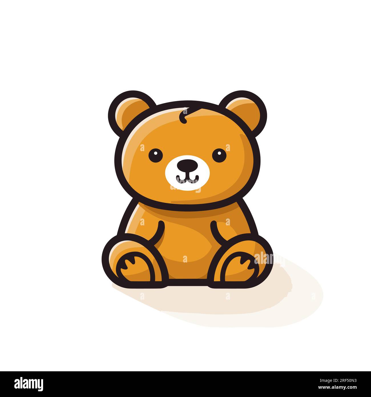 Bear hand-drawn comic illustration. Bear. Cute vector doodle style ...