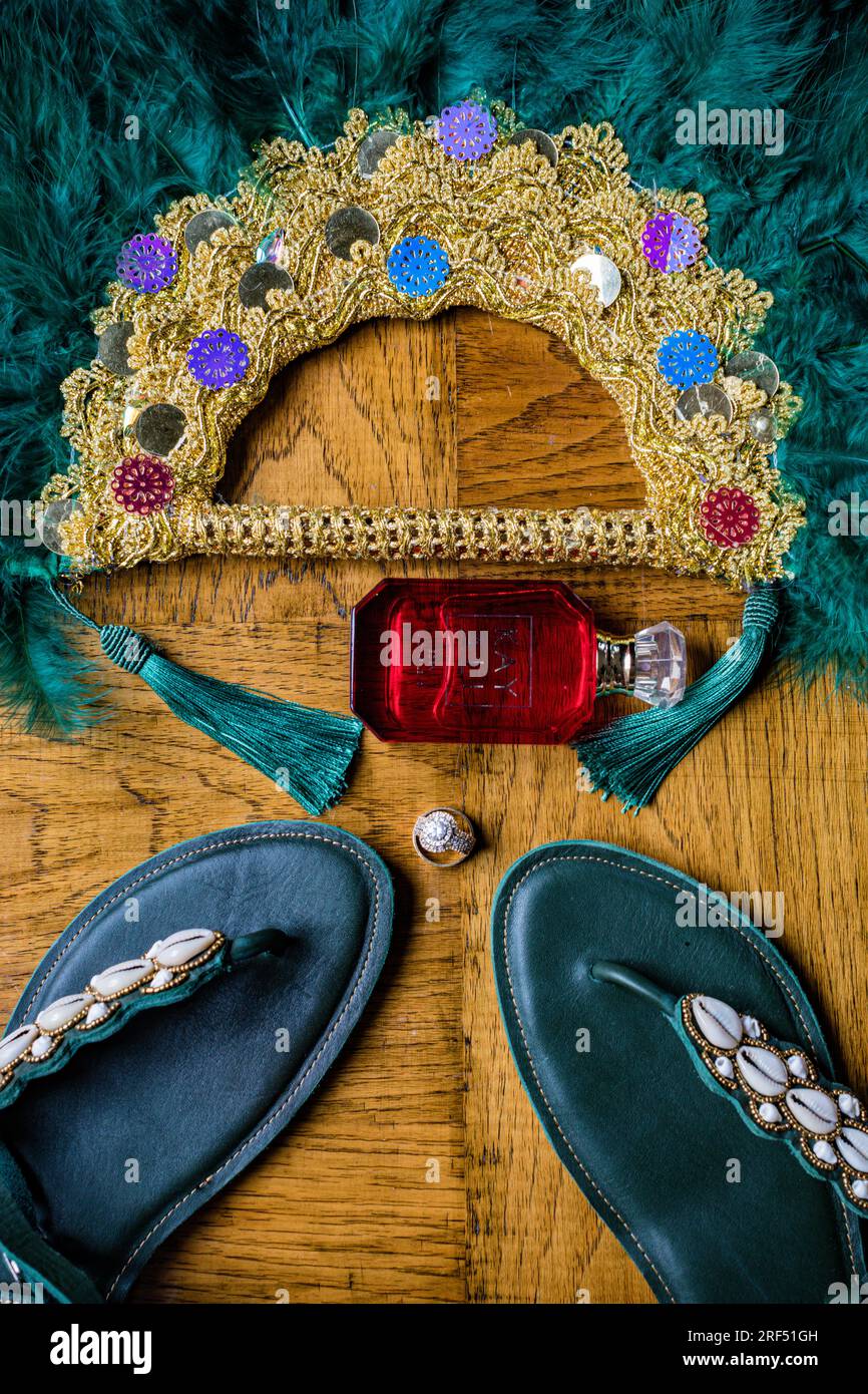 Wedding Couple beautiful accessories details African Sandals Open ...