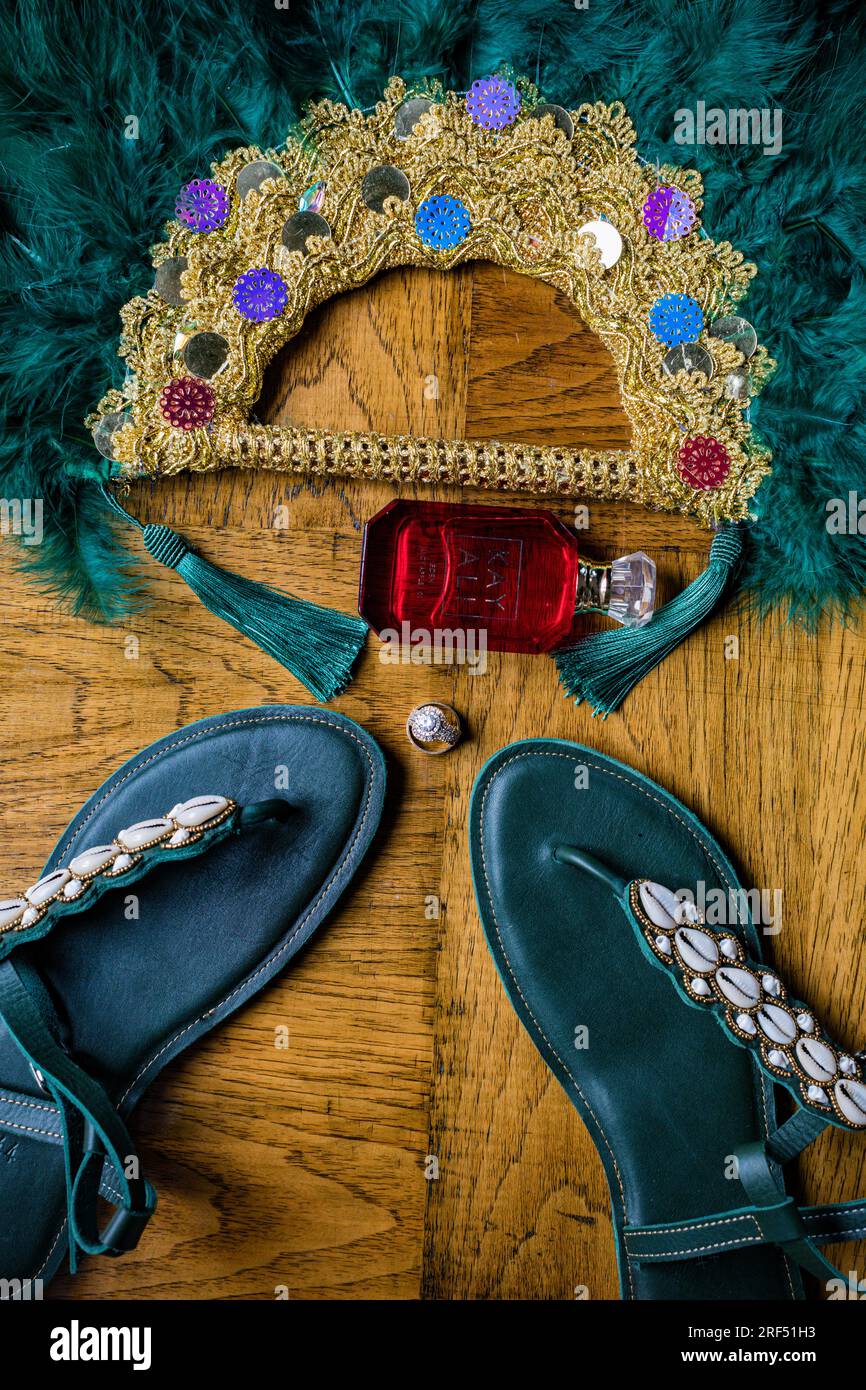 Wedding Couple beautiful accessories details African Sandals Open ...