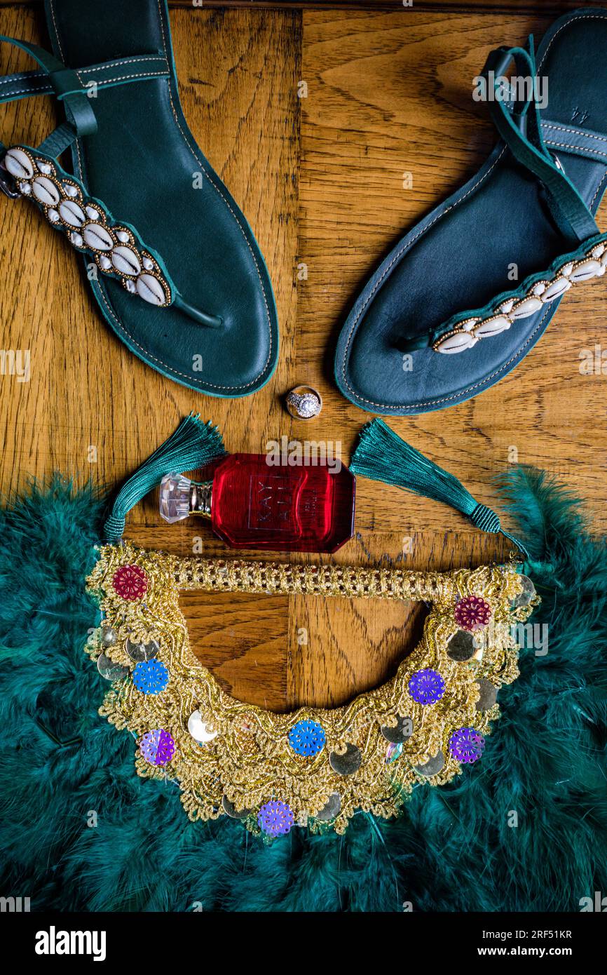 Wedding Couple beautiful accessories details African Sandals Open ...