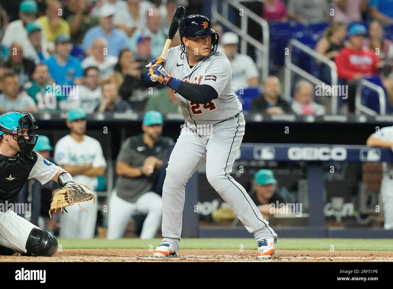 Detroit Tigers designated hitter Miguel Cabrera (24) waits for a pitch ...