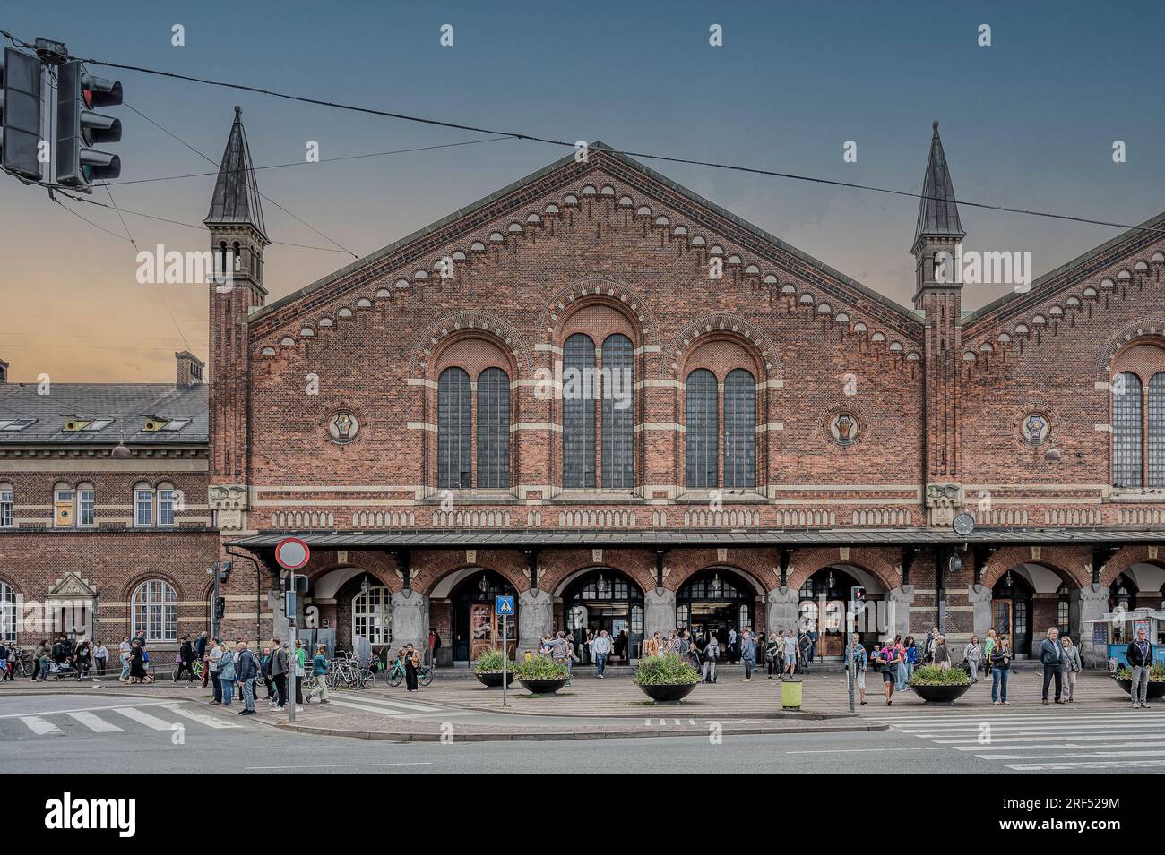 pedestrian crossing in front of Copenhagen Central Station, Denmark ...