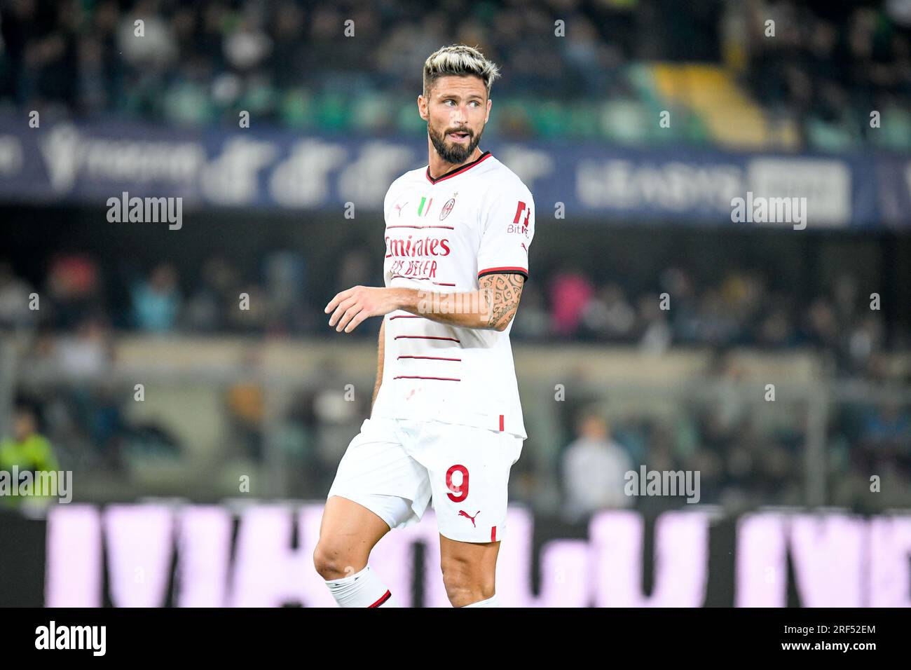 Marcantonio Bentegodi stadium, Milan, Italy, October 16, 2022, Milan's Olivier Giroud portrait ...
