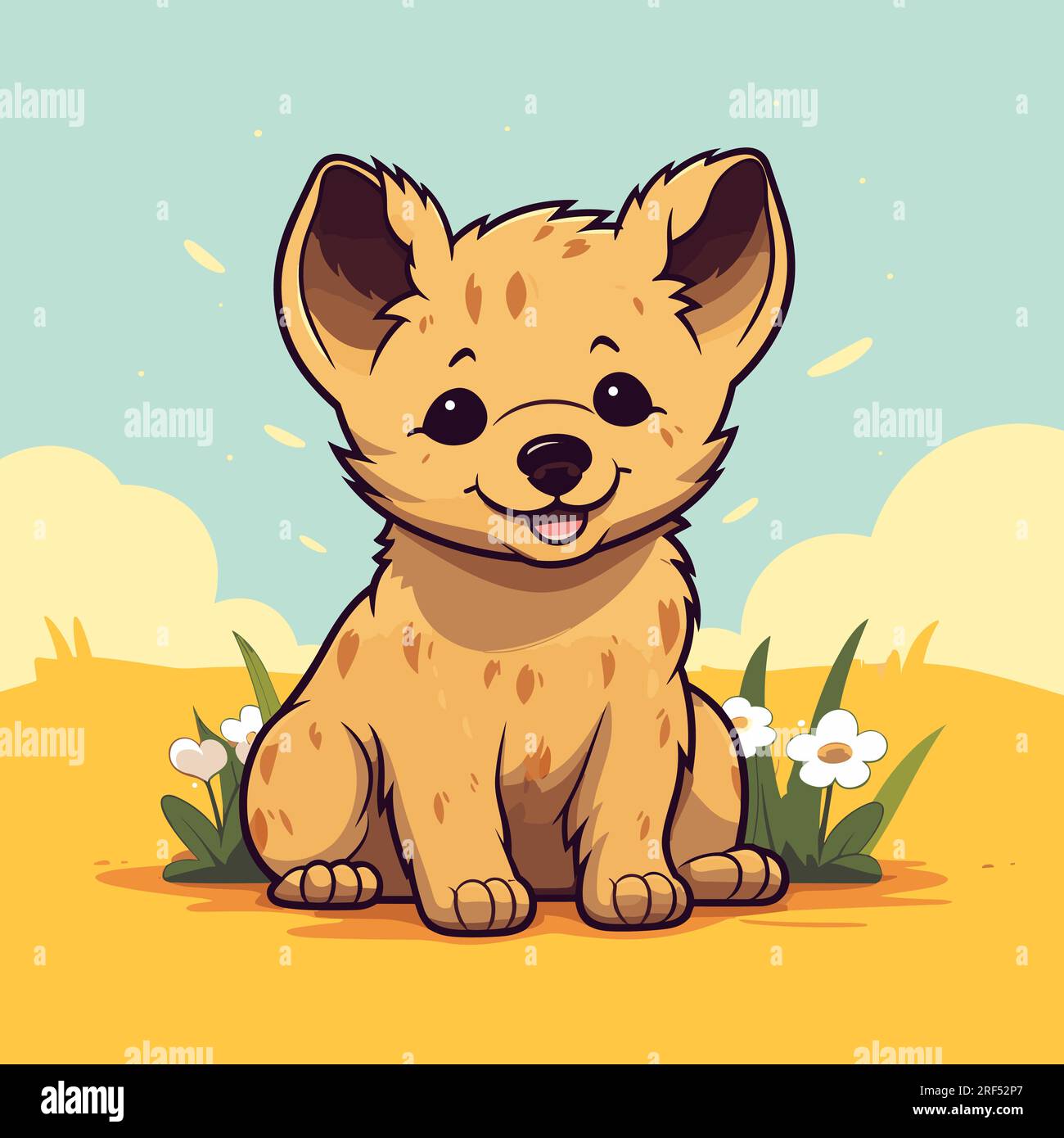 Cute Hyena Drawing
