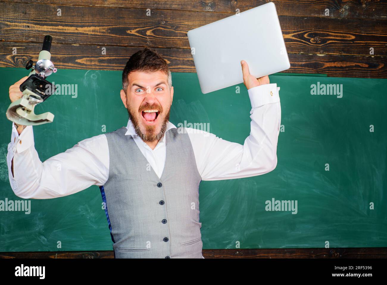 Angry man college laboratory hi-res stock photography and images - Alamy