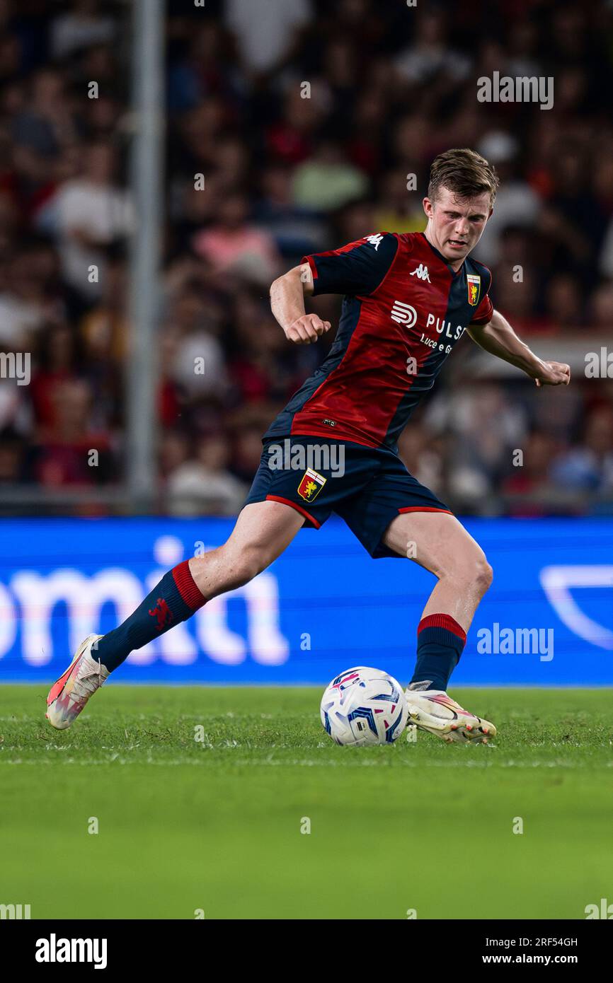 Morten Frendrup of Genoa CFC in action during the pre-season friendly ...