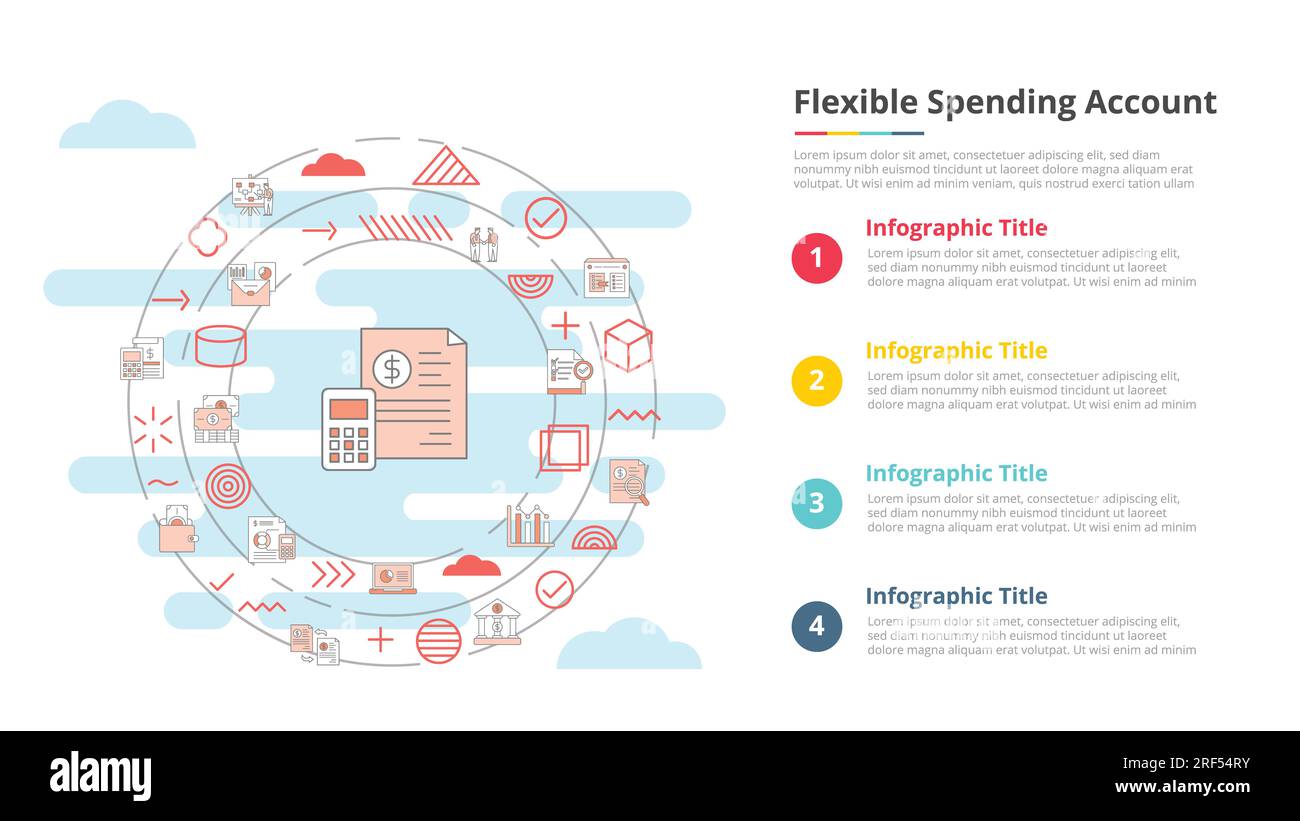 fsa flexible spending account concept for infographic template banner ...