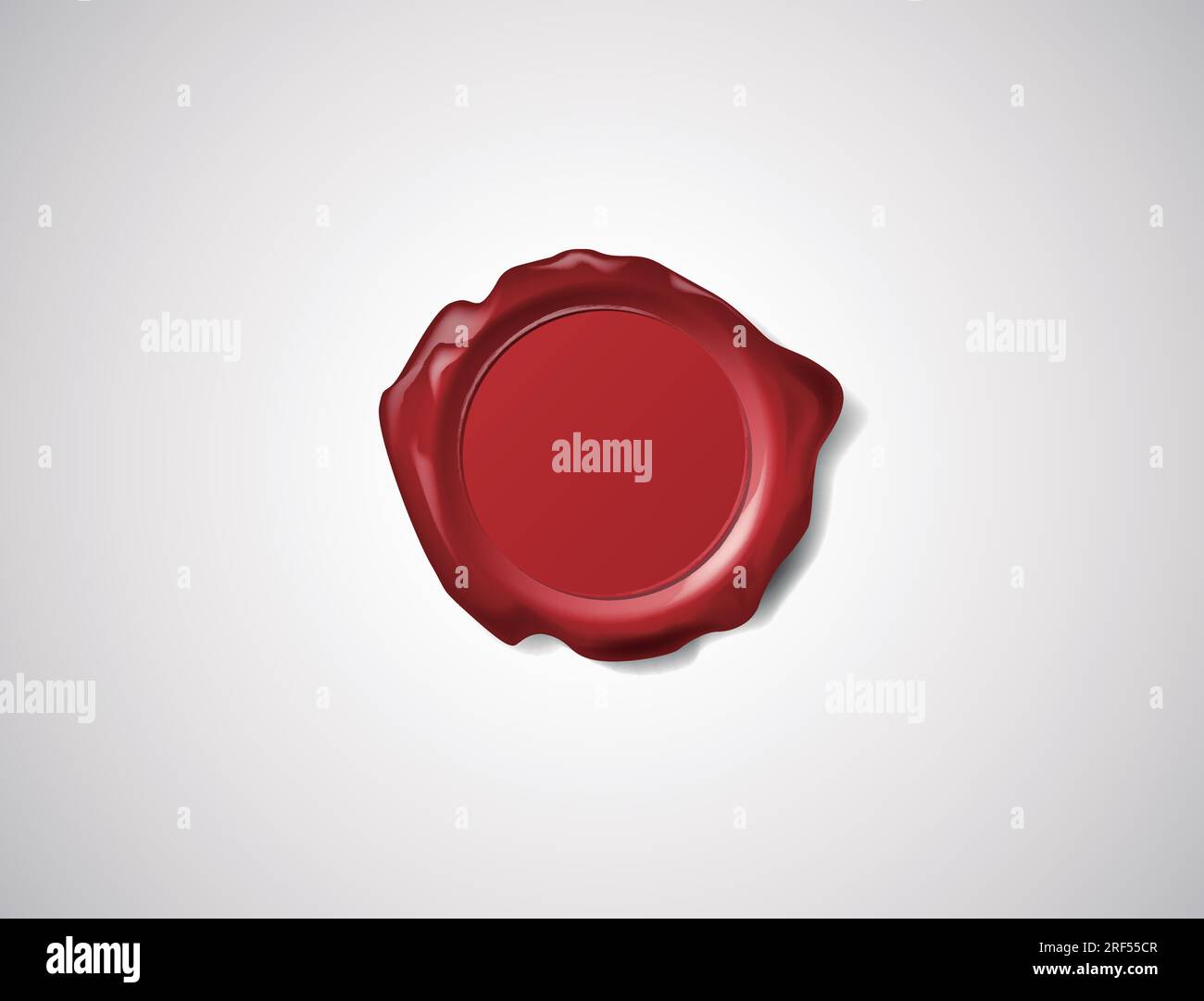 Red wax seal, signet or stamp isolated on white Stock Vector Image ...