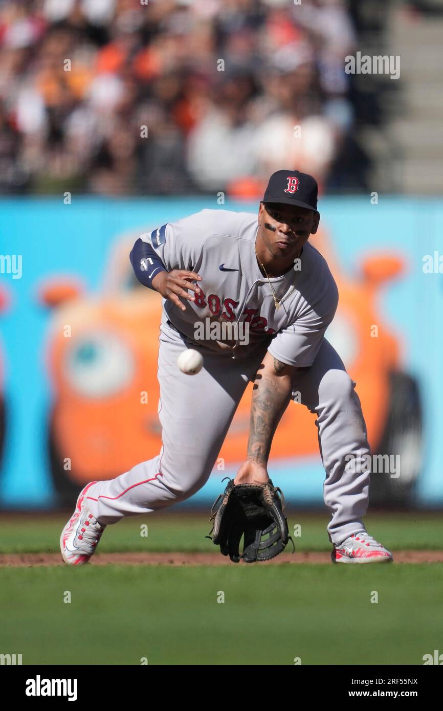 Boston Red Sox's Rafael Devers during a baseball game against the San ...