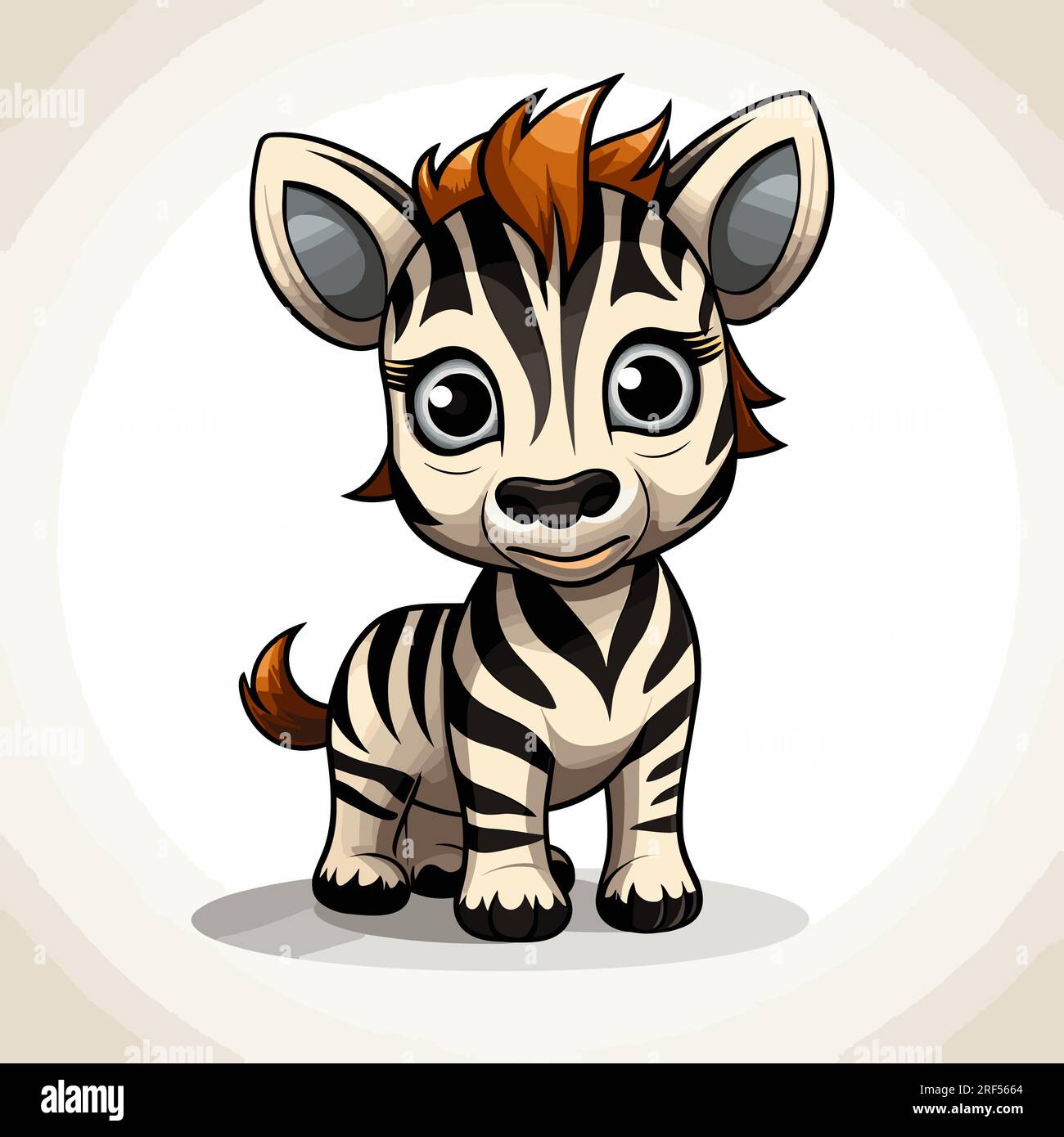 Zebra hand-drawn comic illustration. Zebra. Cute vector doodle style ...