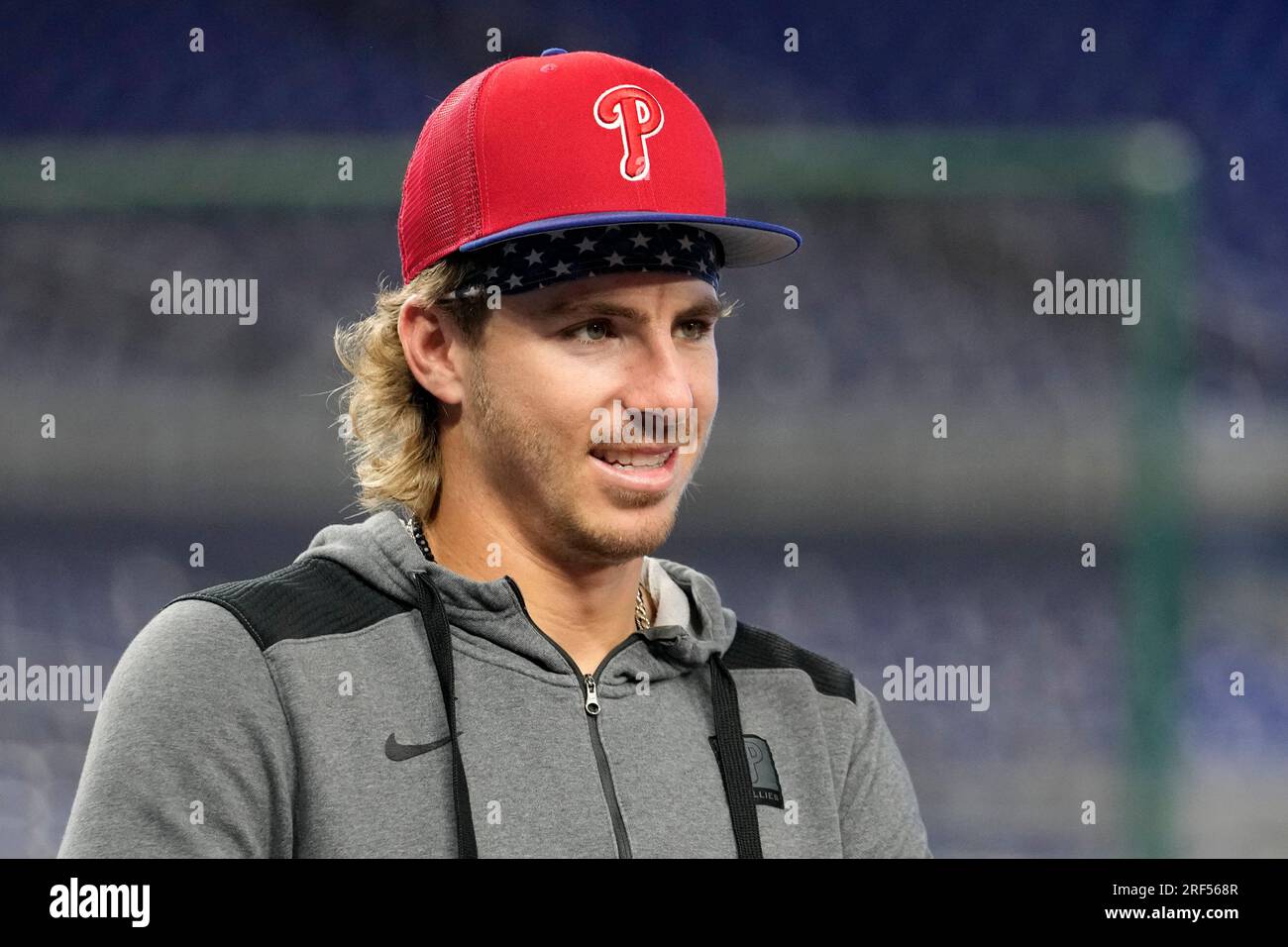 Philadelphia Phillies second baseman Bryson Stott takes batting ...