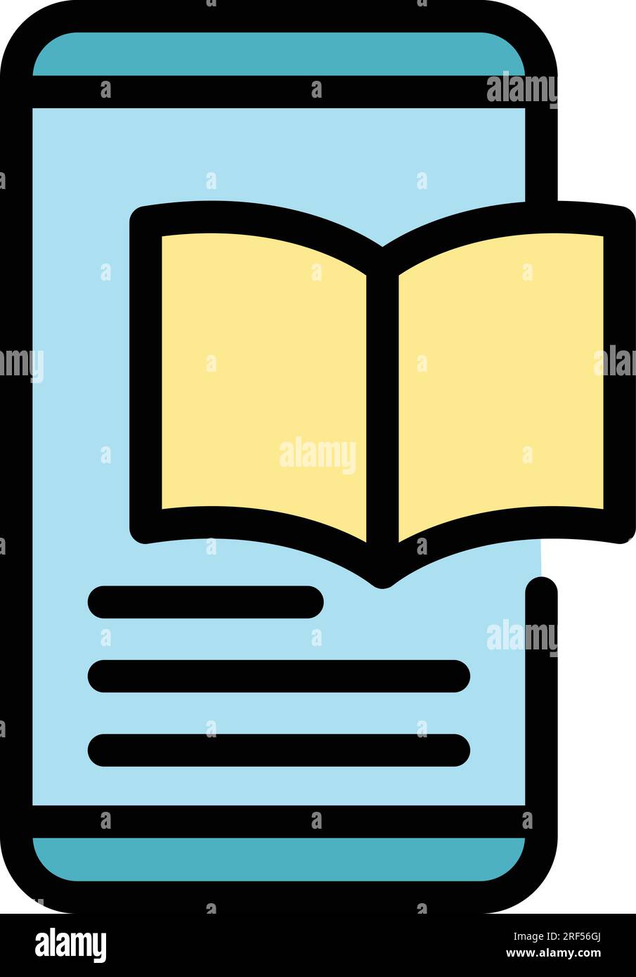Online library book icon outline vector. People education. Digital ...