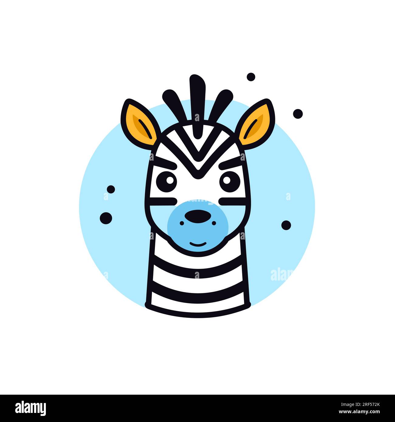 Zebra hand-drawn comic illustration. Zebra. Cute vector doodle style ...