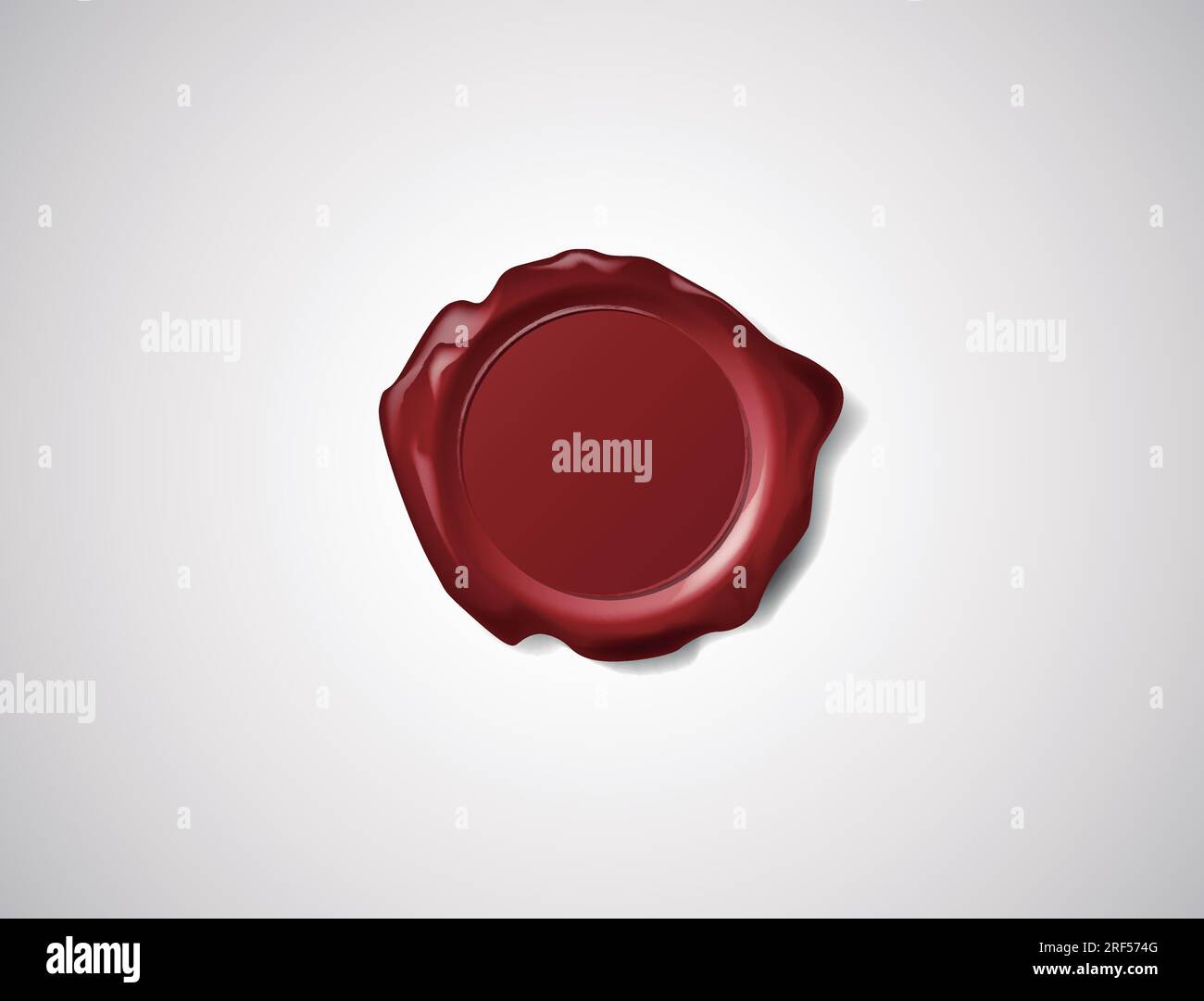 Red wax seal, signet or stamp isolated on white Stock Vector Image ...