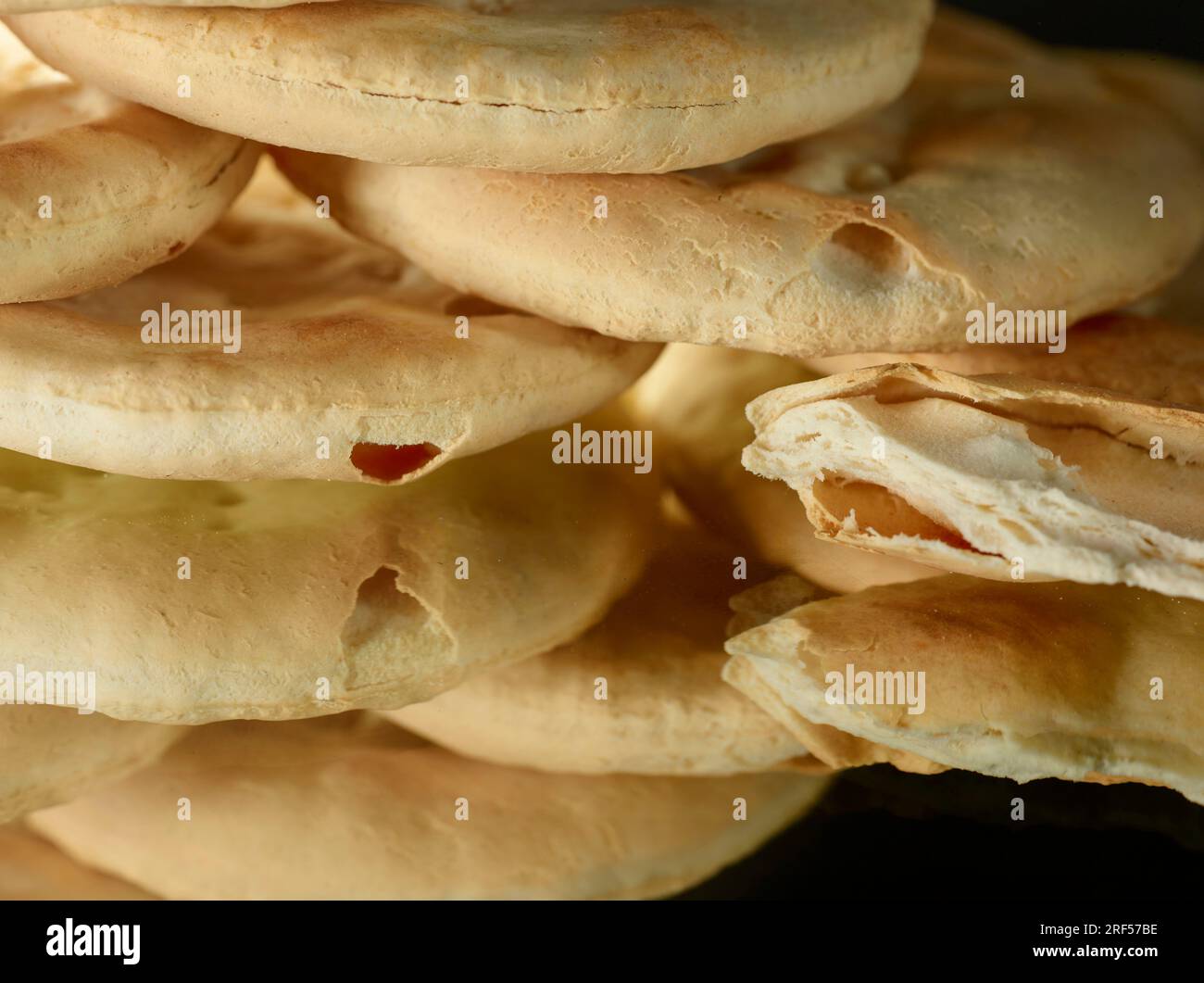 Classic close up food still life of Water biscuits - clean and crisp ...