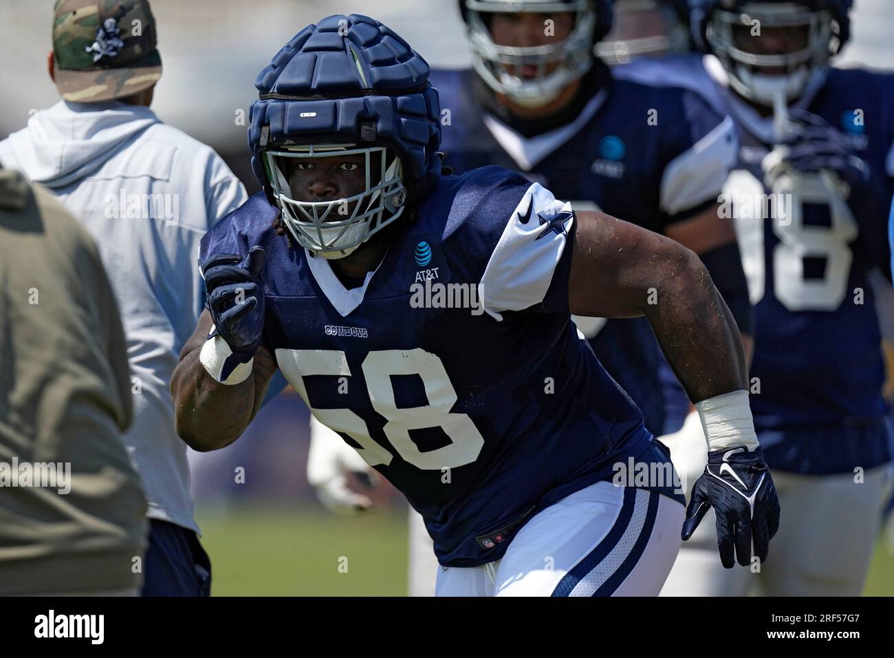 Dallas Cowboys defensive tackle Mazi Smith runs a drill during the NFL ...
