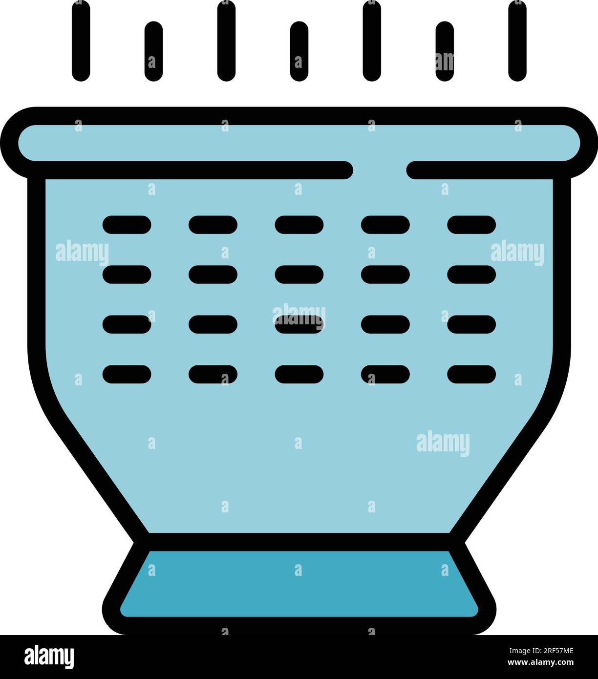 Colander icon outline vector. Cooking strainer. Kitchen sieve color flat Stock Vector Image ...