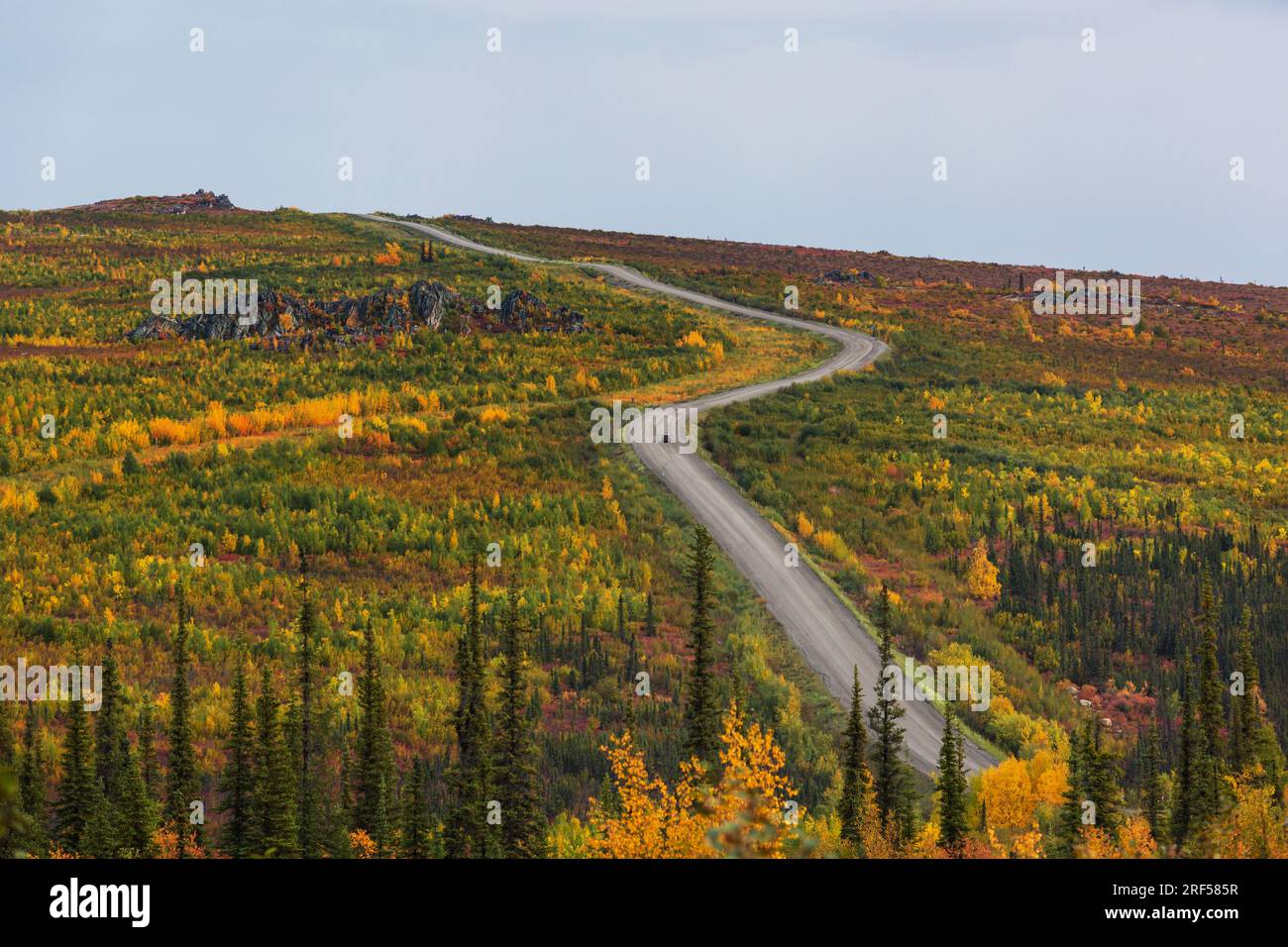 Tundra landscapes above Arctic circle in autumn season. Beautiful ...