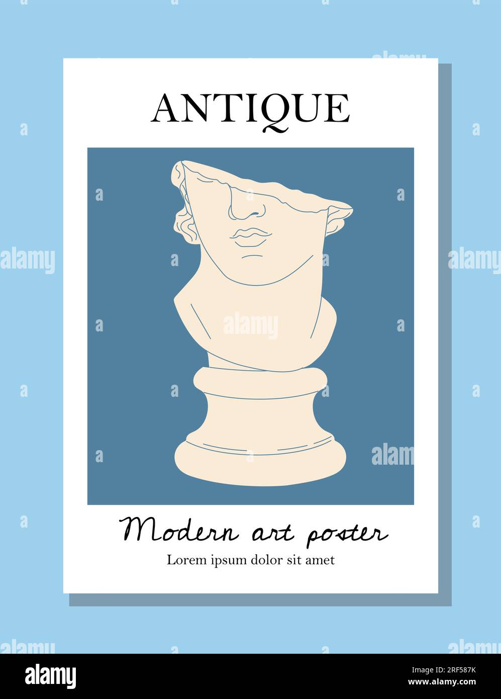 Antique statue poster vector concept Stock Vector Image & Art - Alamy