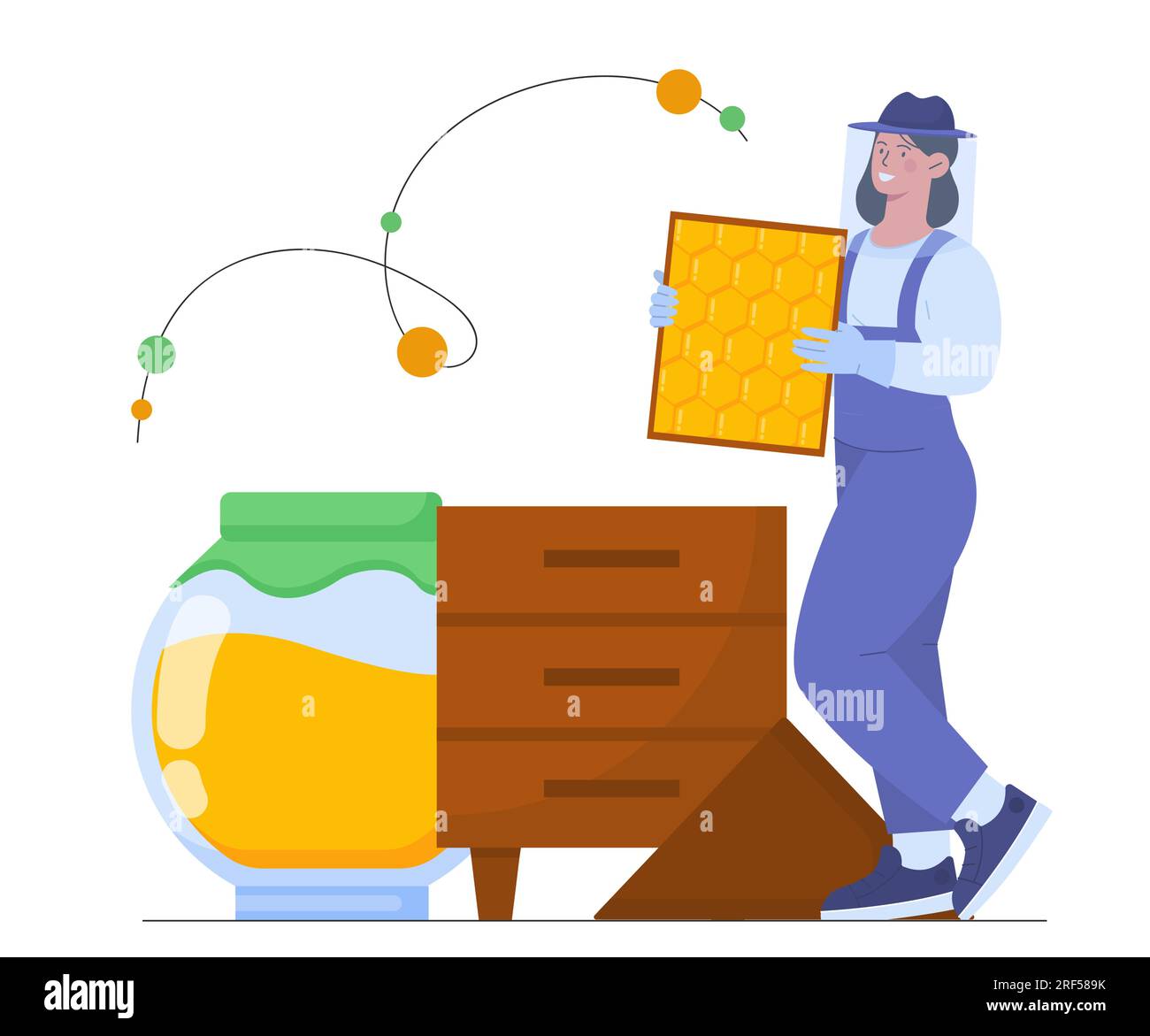 Honey woman comb Stock Vector Images - Alamy