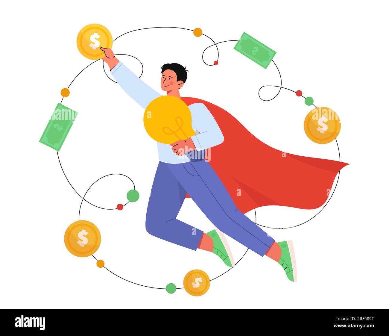 Superman with lightbulb vector concept Stock Vector Image & Art - Alamy