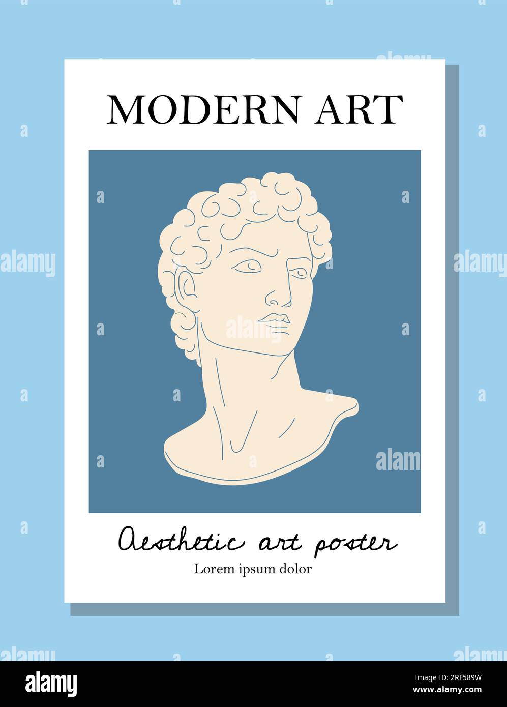 Antique statue poster vector concept Stock Vector Image & Art - Alamy