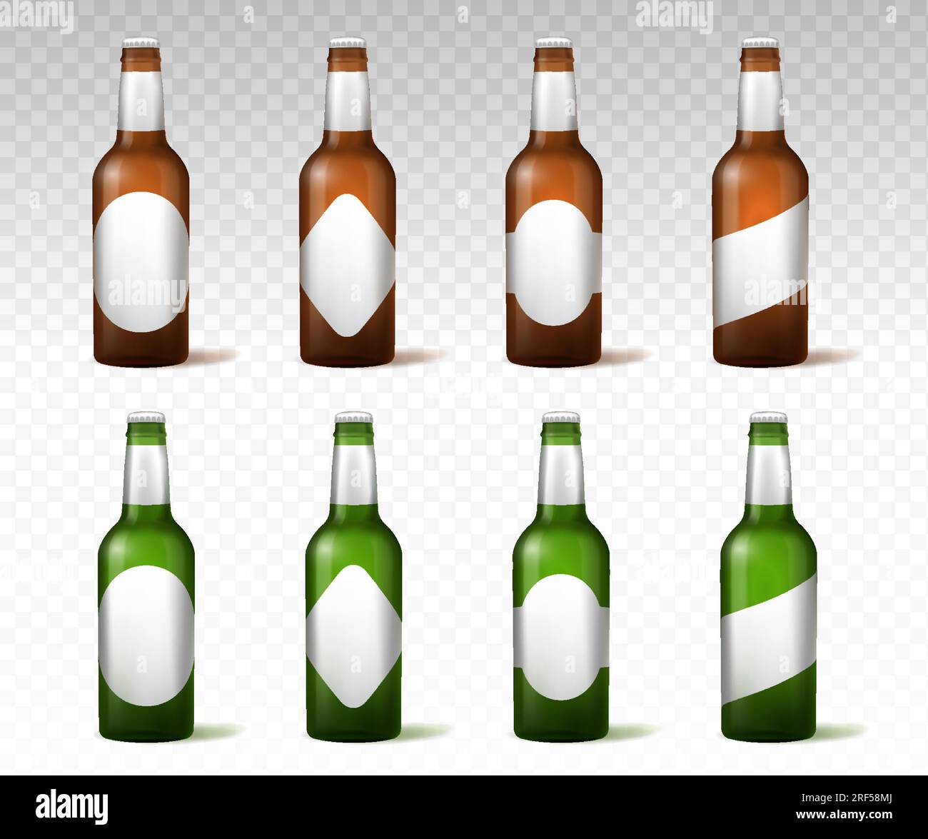 Realistic beer with labels at copy space vector set Stock Vector Image ...