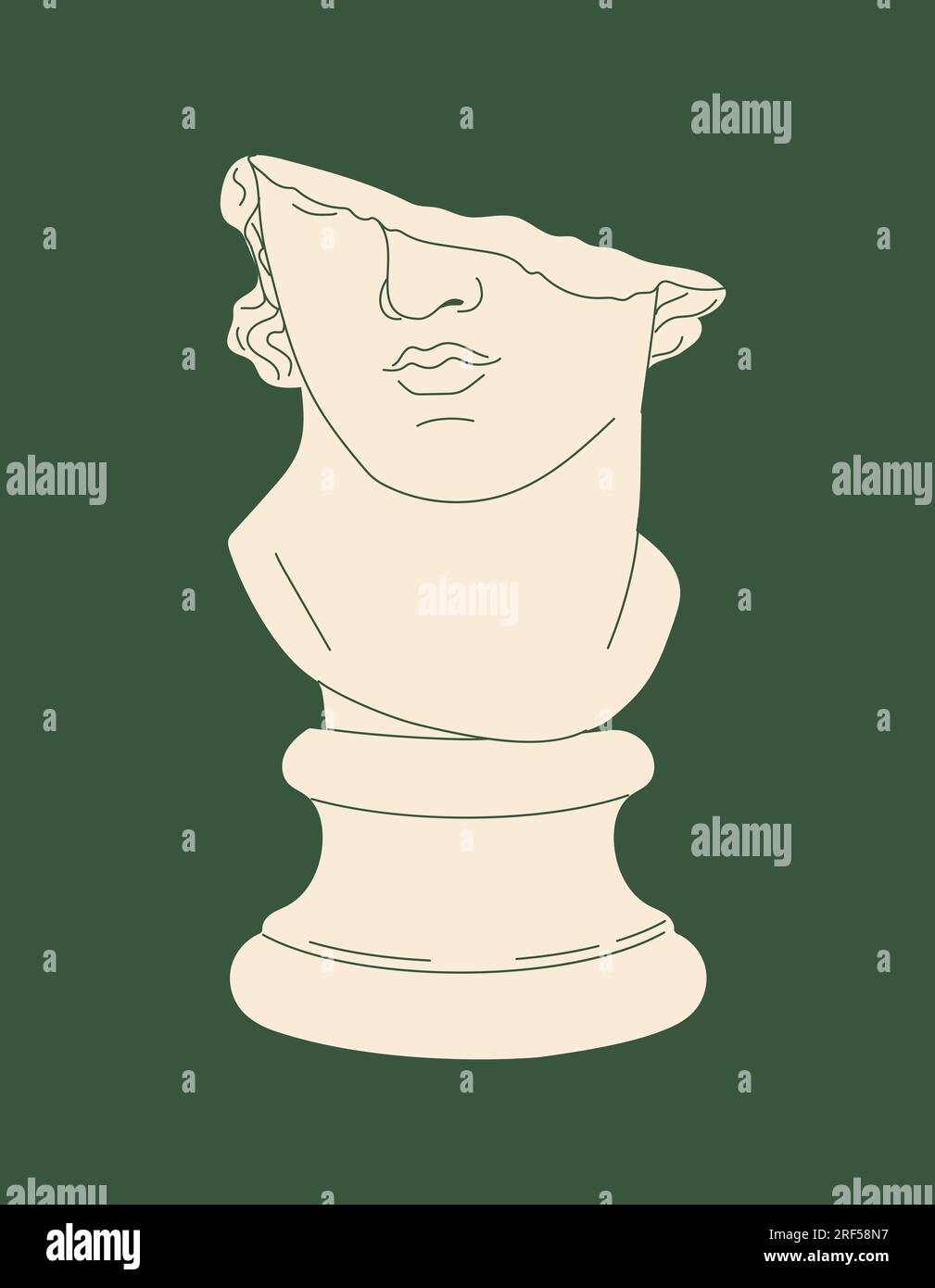 Ancient statue broken Stock Vector Images - Alamy