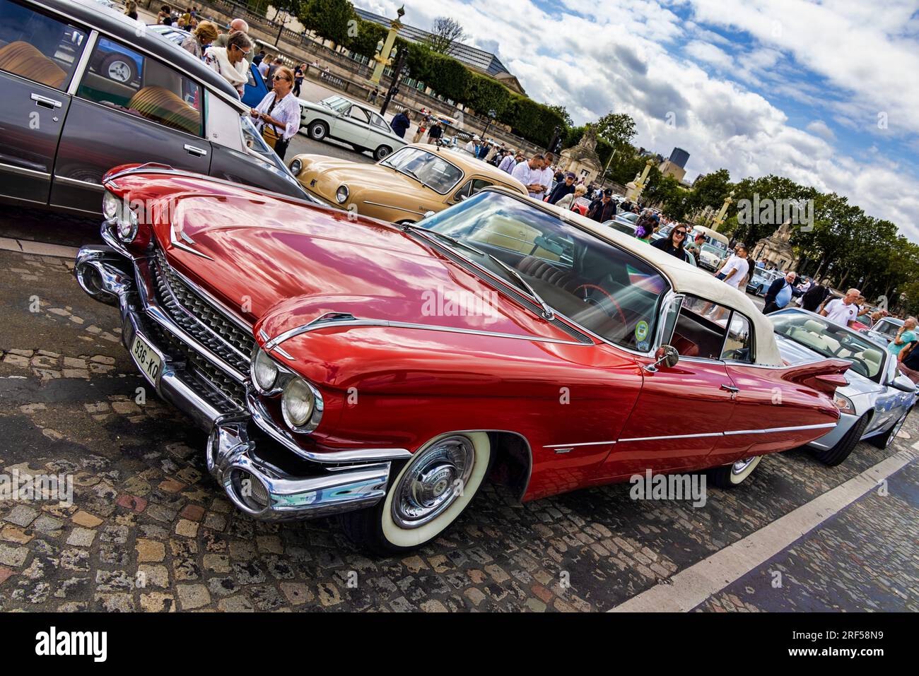 Paris, France. 30th July, 2023. Cadillac Fleetwood 1959 presented at ...