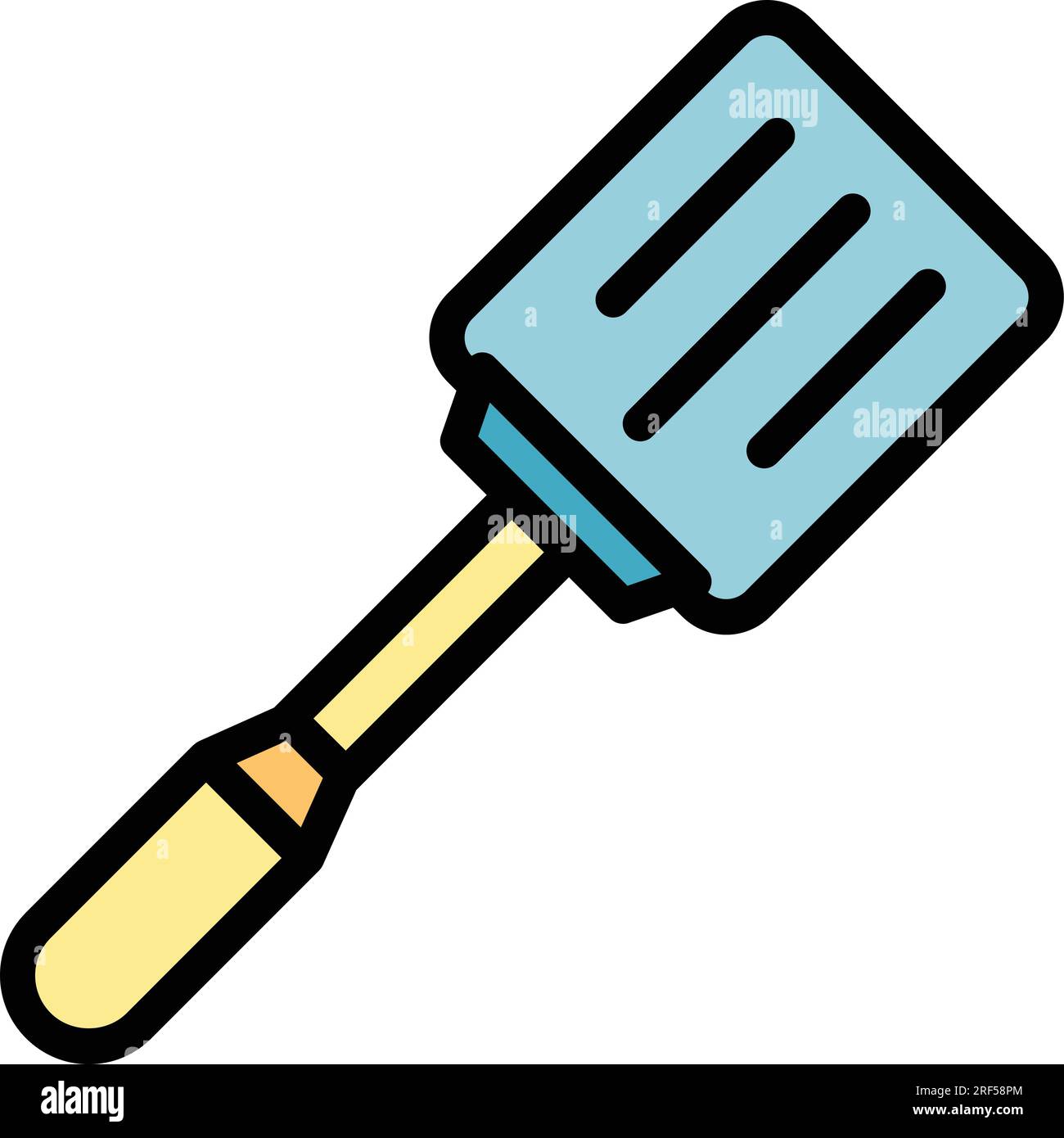 Cooking spatula icon outline vector. Kitchen utensil. Wish fork color ...