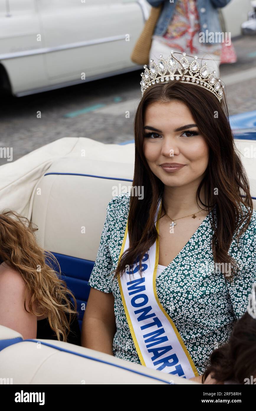 Paris, France. 30th July, 2023. Ludivine Miss montmartre 2023 attends ...