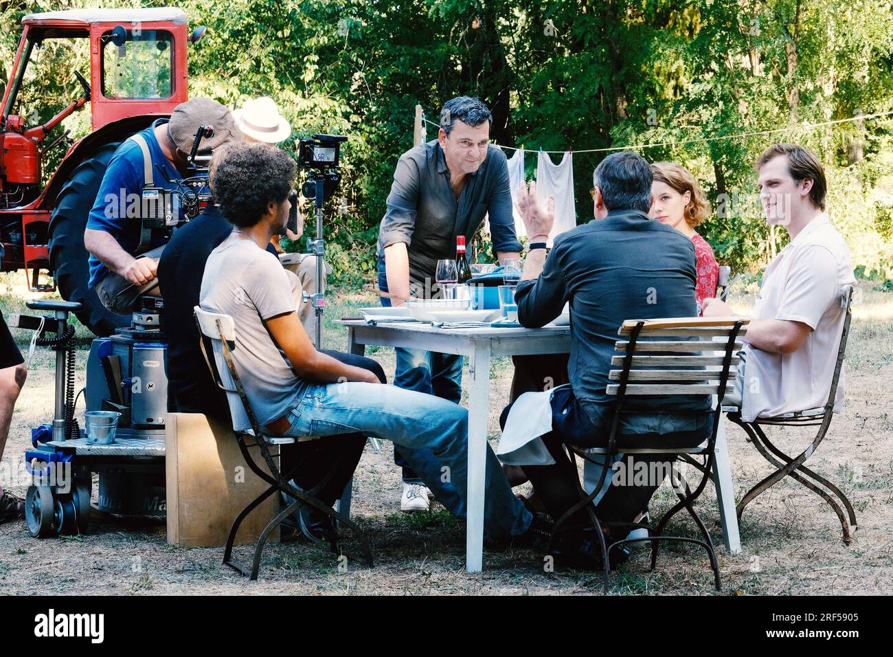 AFIRE, (aka ROTER HIMMEL), front, from left: Langston Uibel, director ...