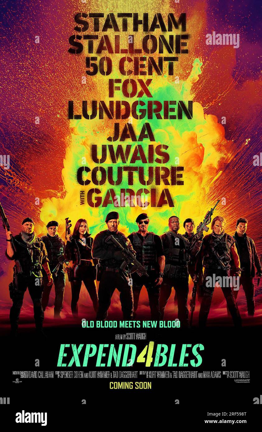 EXPEND4BLES, (aka THE EXPENDABLES 4), advance poster, from left: Randy Couture, Andy Garcia ...