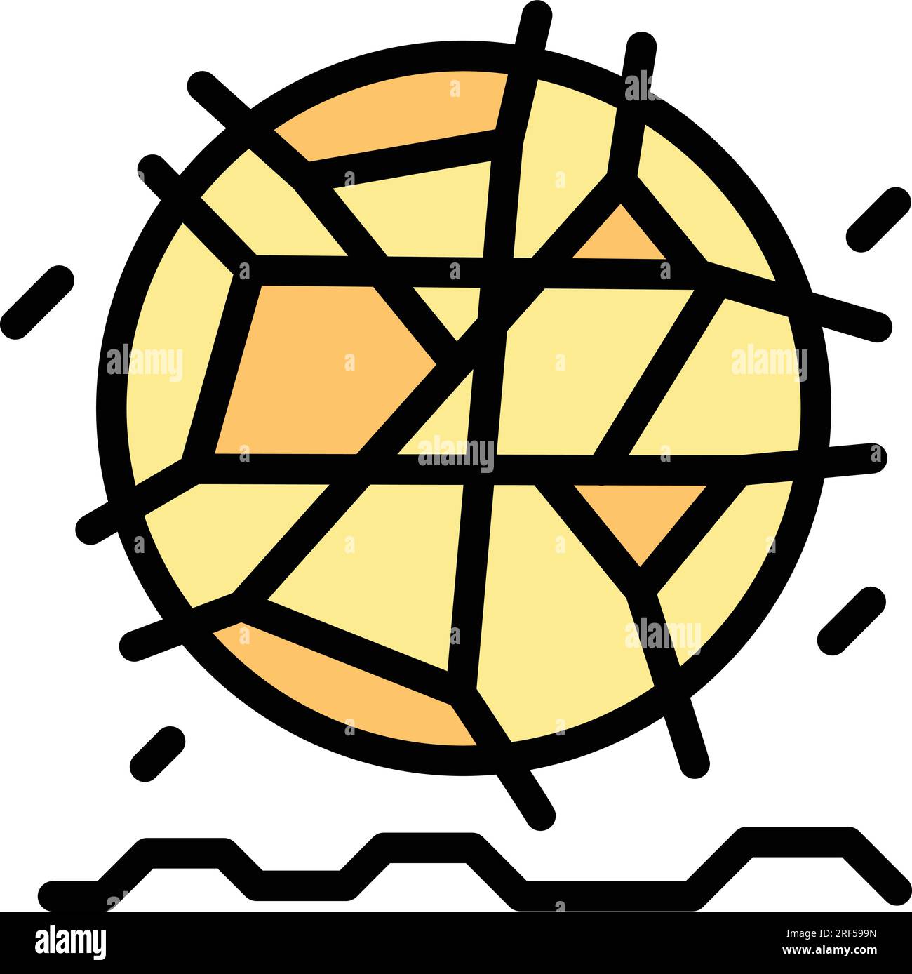 Desert ball icon outline vector. Western tumbleweed. Dead bush color ...
