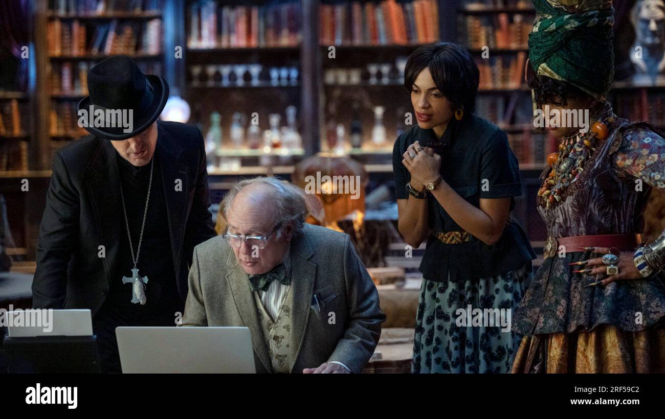 HAUNTED MANSION, from left: Owen Wilson, Danny DeVito, Rosario Dawson ...