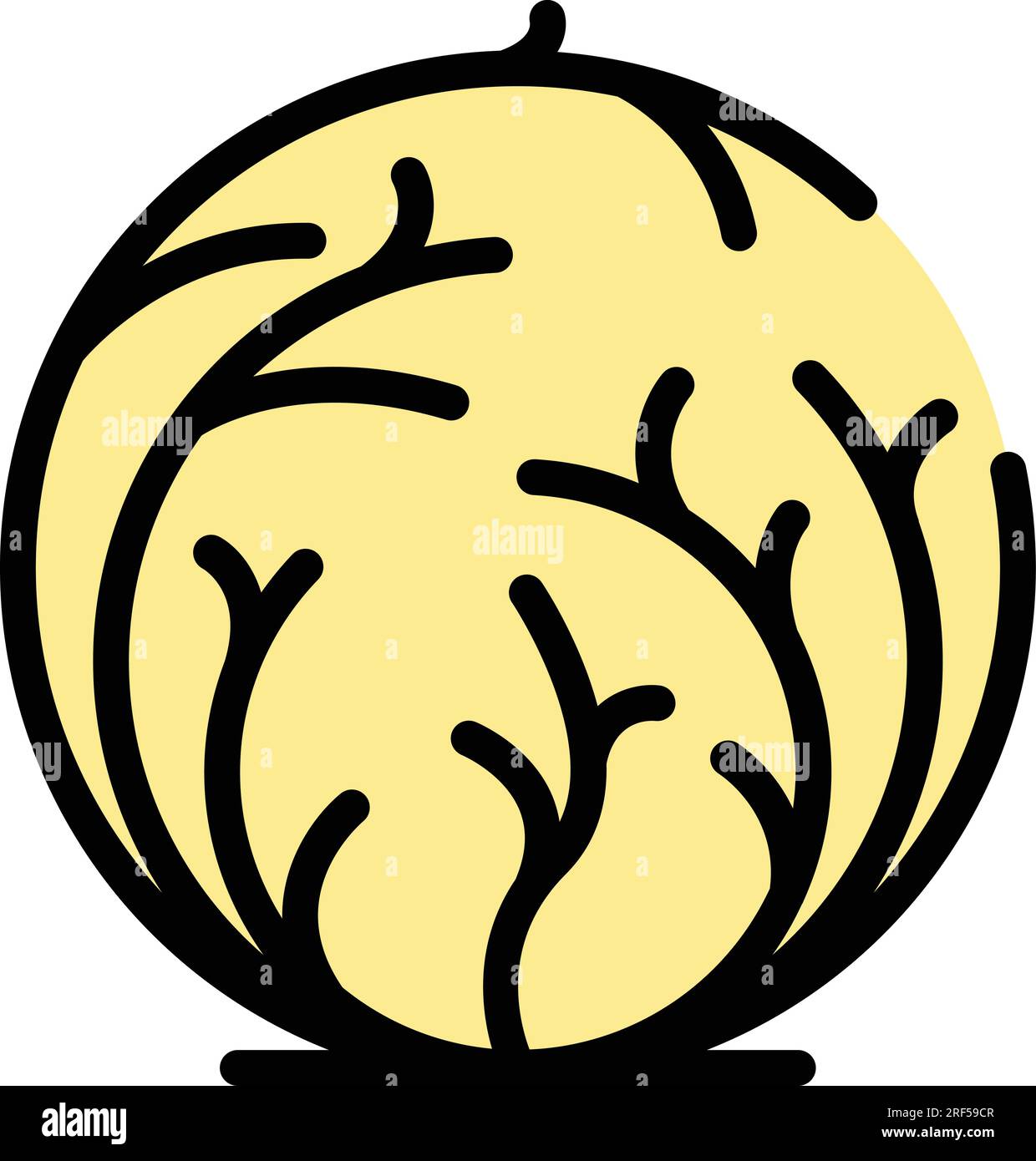 Tumbleweed bush icon outline vector. Desert ball. Dead western color ...