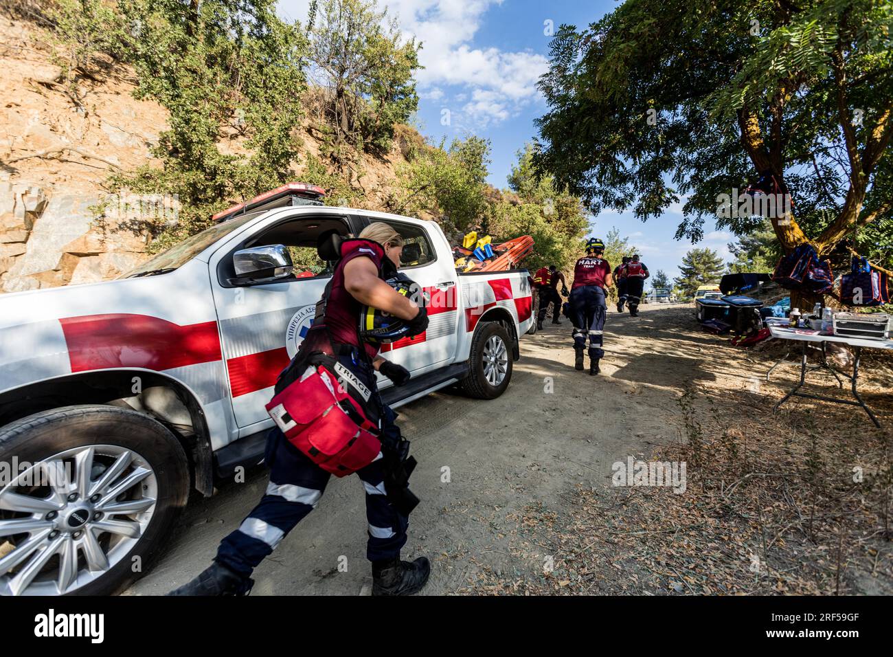 Nicosia, Cyprus. 31st July, 2023. The rescue team of the State Health ...