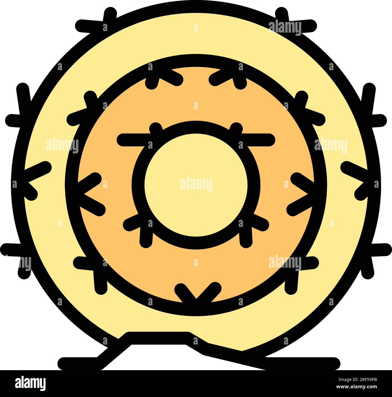 Circular tumbleweed icon outline vector. Desert ball. Bush dead color flat Stock Vector Image ...