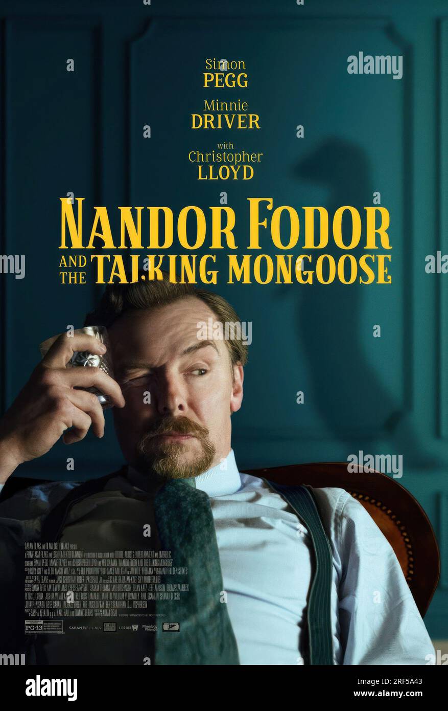 NANDOR FODOR AND THE TALKING MONGOOSE, US poster, Simon Pegg, 2023 ...