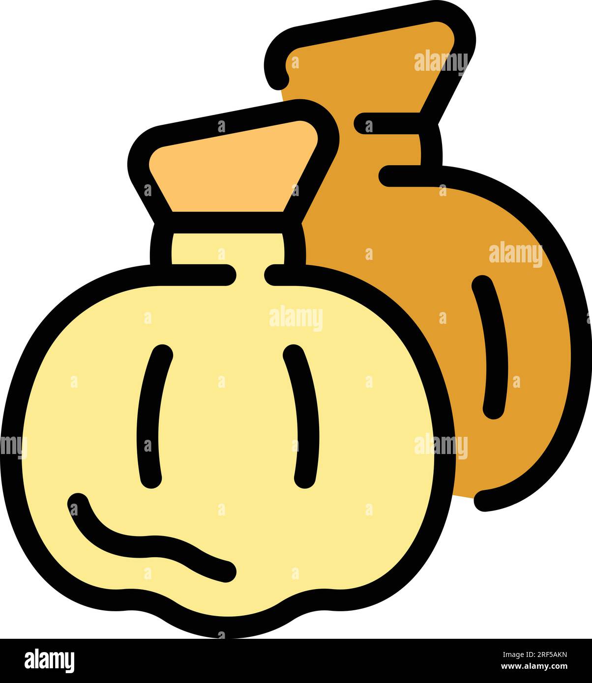 Garbage bags icon outline vector. Trash bag. Waste bin color flat Stock Vector Image & Art - Alamy