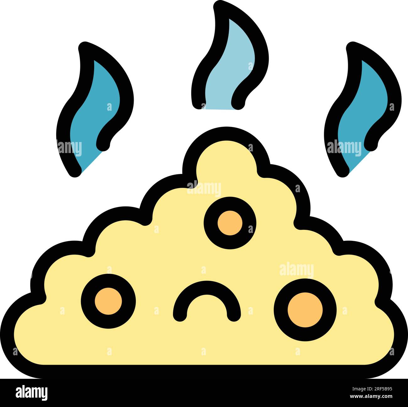 Food garbage pile icon outline vector. Trash bin. Plastic rubbish color ...