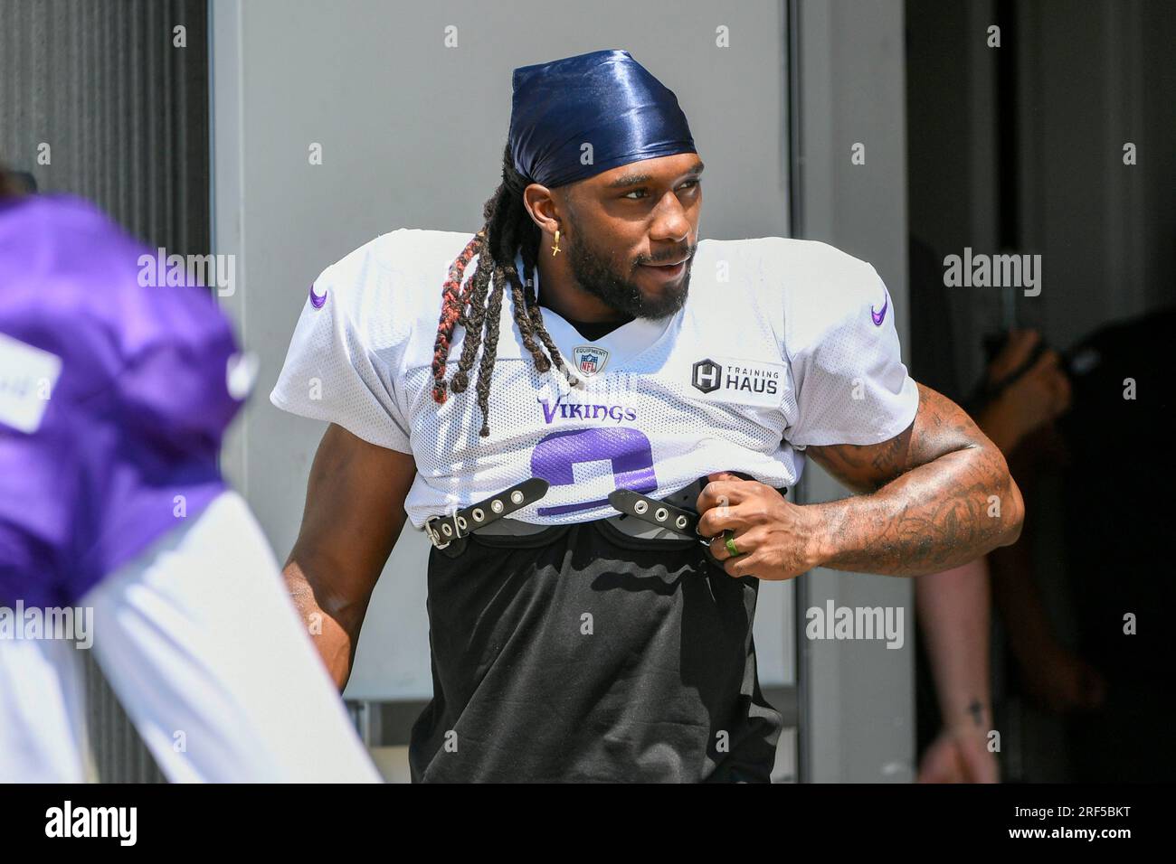 Minnesota Vikings running back Alexander Mattison walks onto the ...