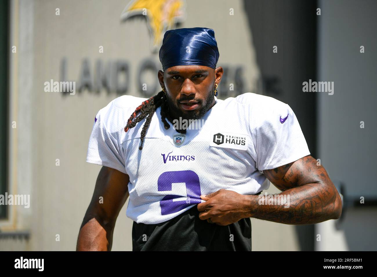 Minnesota Vikings running back Alexander Mattison walks onto the ...