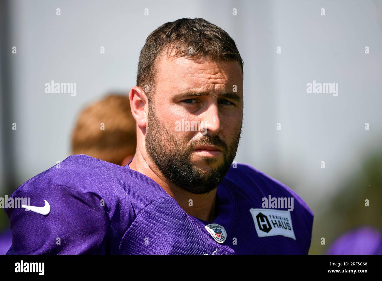 Minnesota Vikings defensive end Dean Lowry walks onto the practice ...
